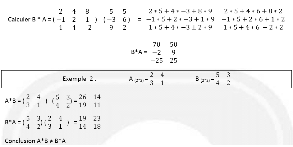 Chapitre 12 : Matrices - résumé de cours Dans tout le chapitre